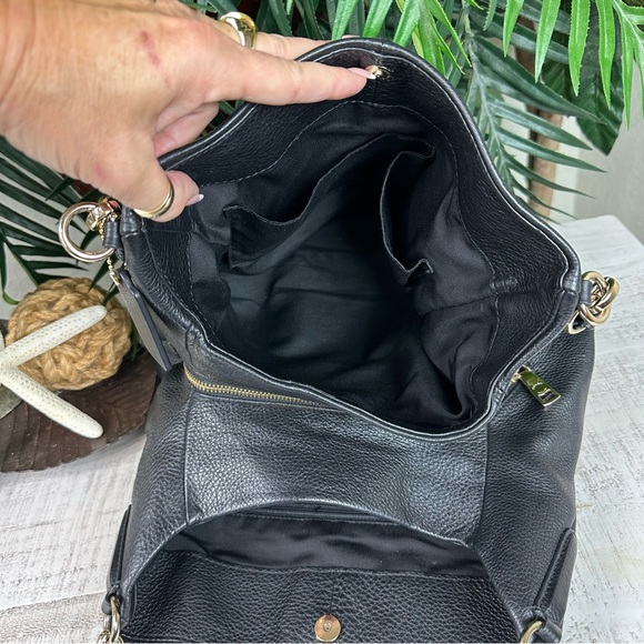 Coach | Bags | Coach Lexi Pebbled Leather Black Shoulder Bag F2807 ...